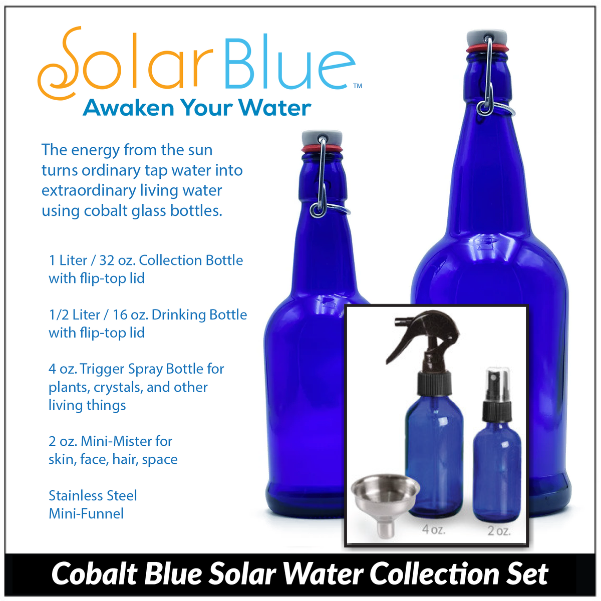 SolarBlue Water Bottle Set – The Spirit of Water