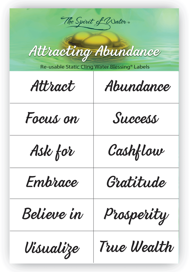 The Original Water Blessing Labels - 40+ word collections – The Spirit ...