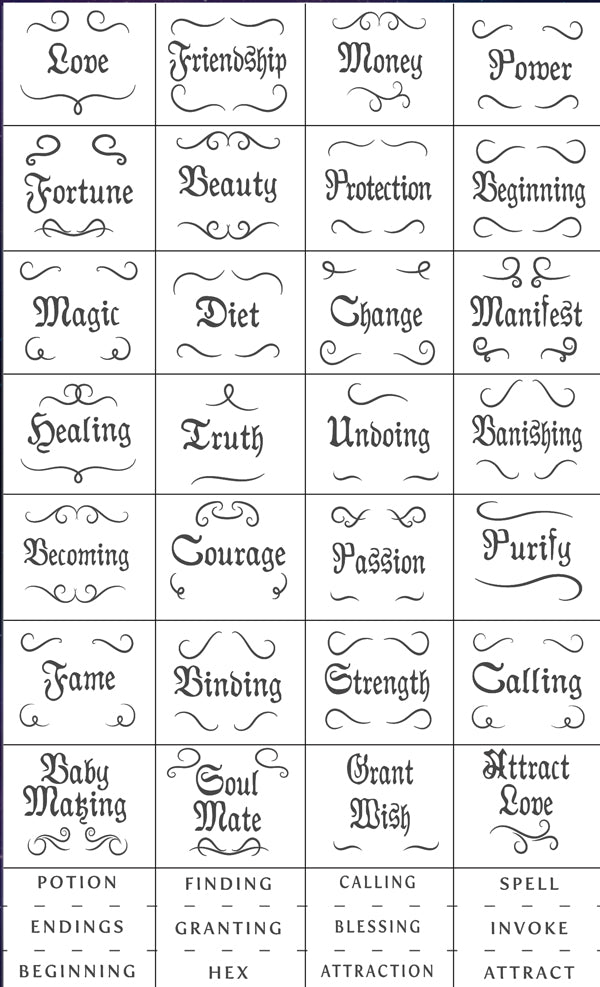 Spell Works Potion Labels – The Spirit of Water